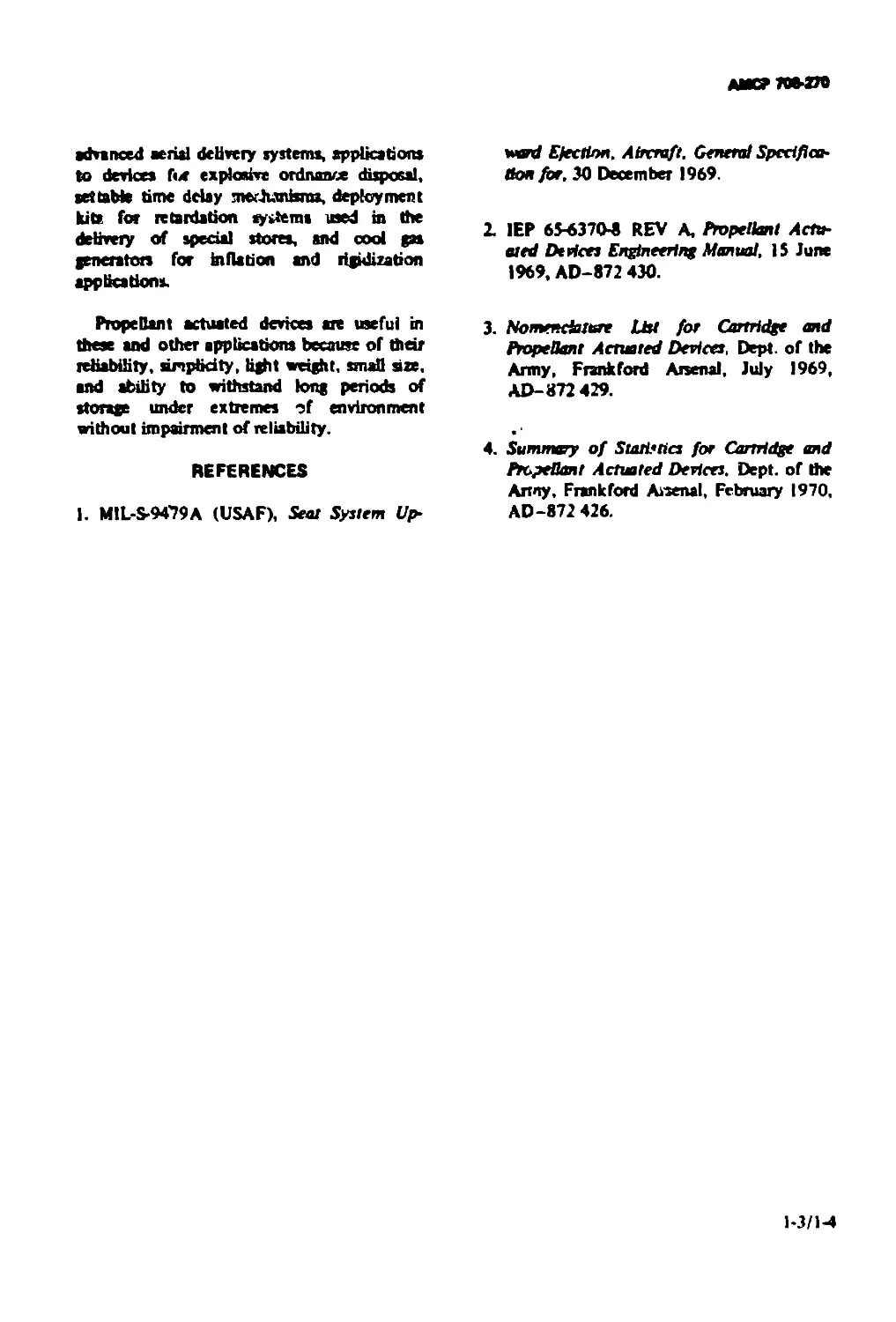 Engineering design handbook AMCP 706-270 Propellant actuated devices (1975)