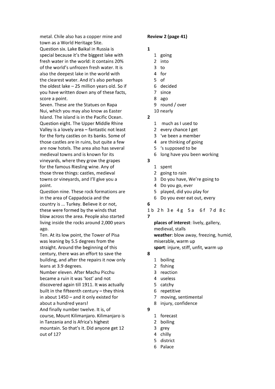 Outcomes Intermediate Students Book Answer Key