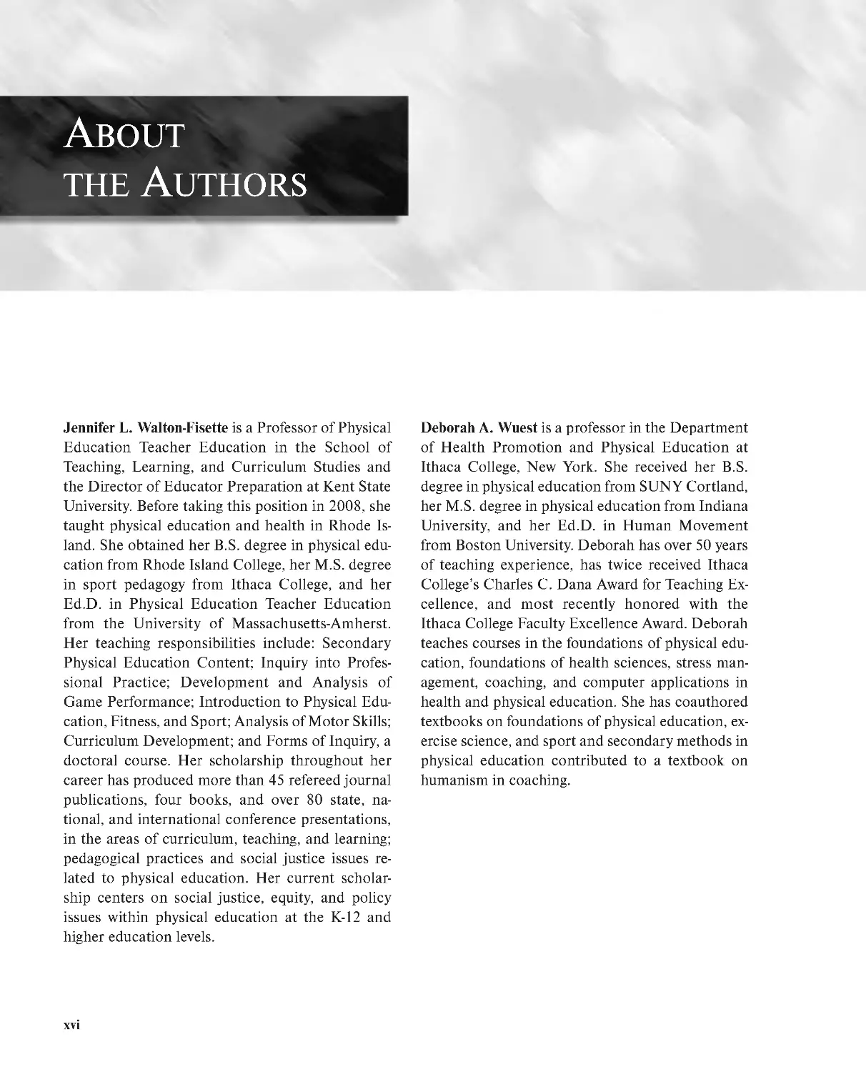 Foundations of Physical Education, Exercise Science, and Sport - Walton ...