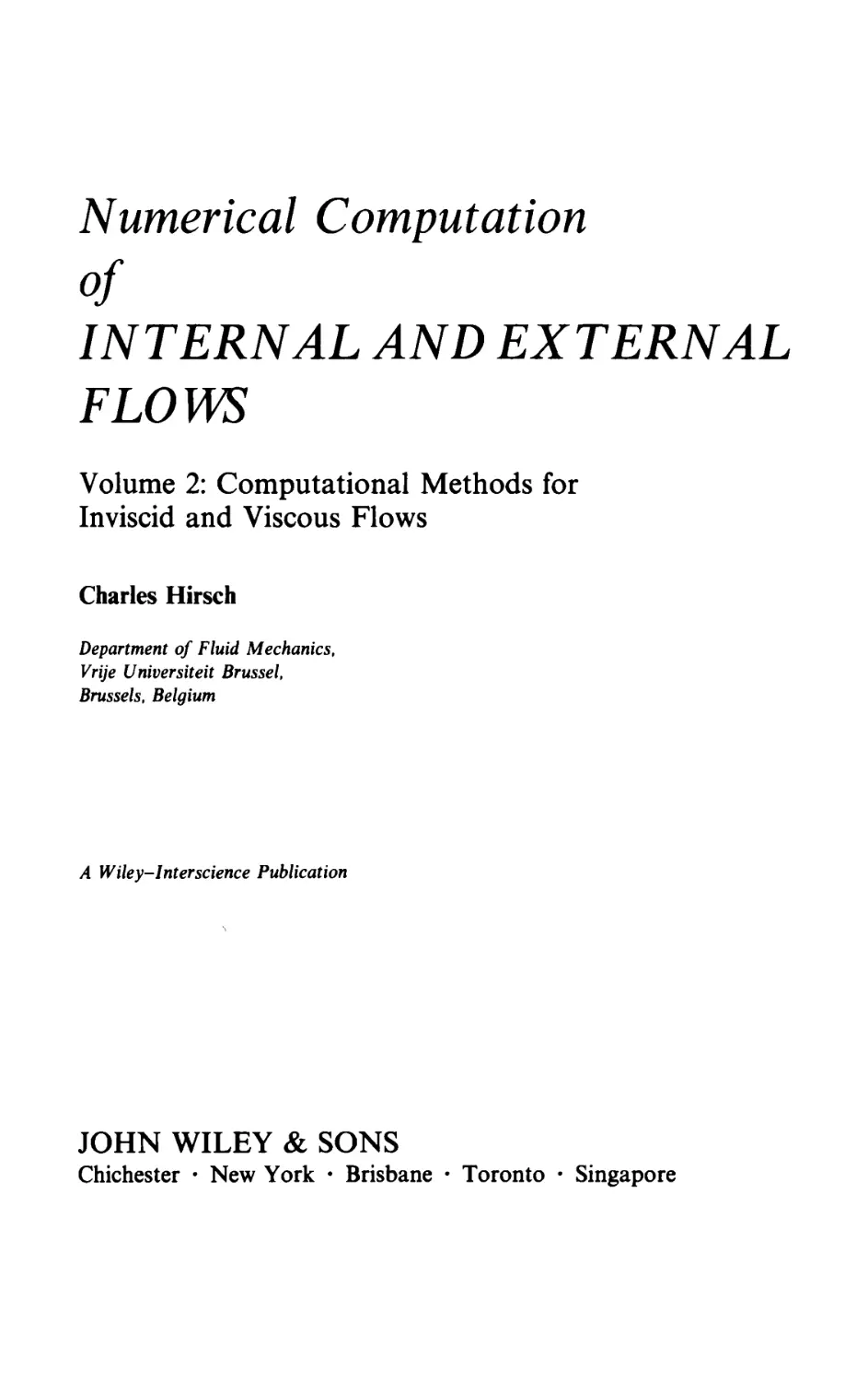 Hirsch C. Numerical computation of internal and external flows, vol.2 ...